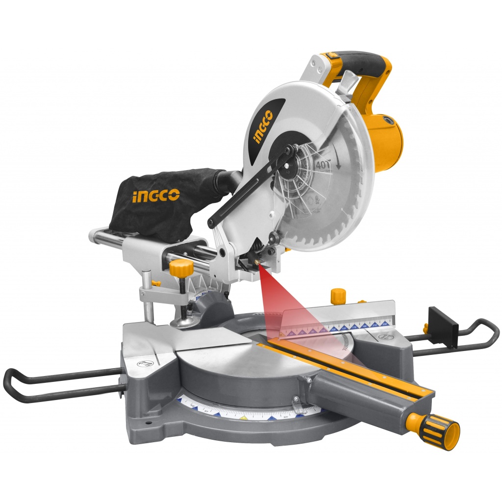 Sierra Ingletadora 10" (254MM) Ingco Deslizante 1800W 4500 RPM Corte ...