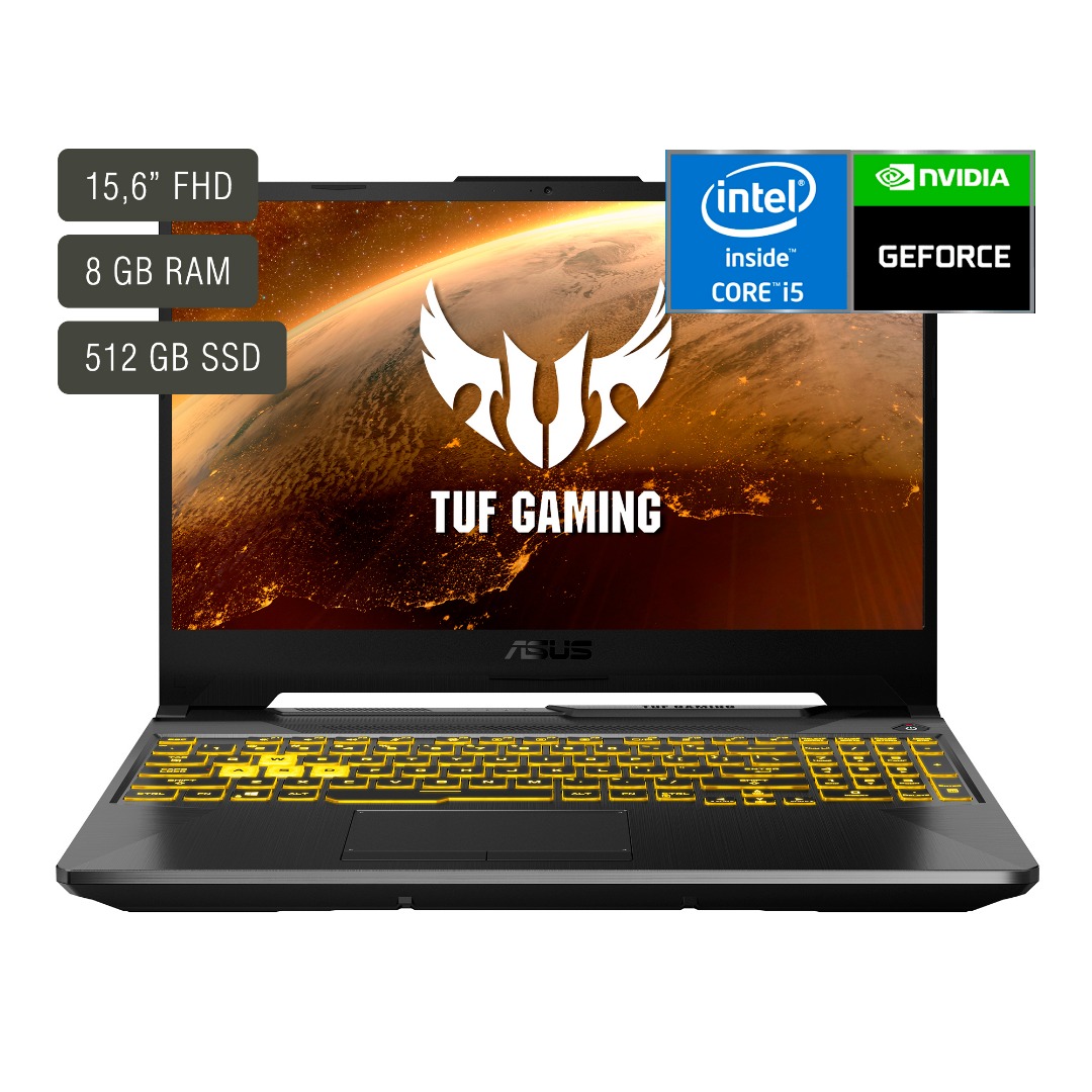 Notebook Gaming Asus Tuf Gaming F15/ 15,6″/ Core I5/ 8Gb/ 512Gb ...