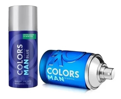 Set Benetton Colors Man Blue EDT 100 ml + Deo Spray 150 ml • GoStore