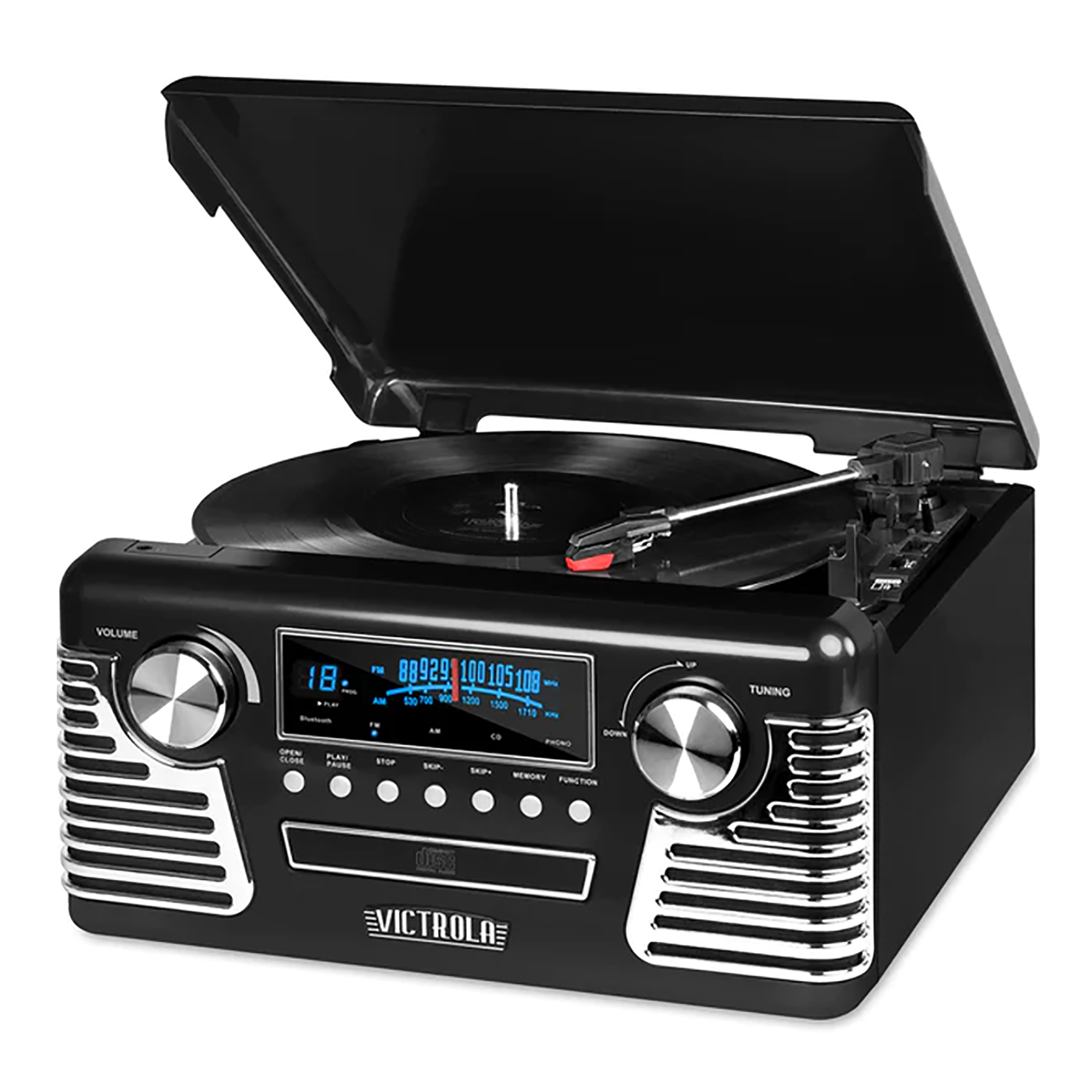 Tocadiscos Vinilo Victrola Retro V50-200/ Bt/ Cd /Estéreo/ Am Fm/ Usb ...