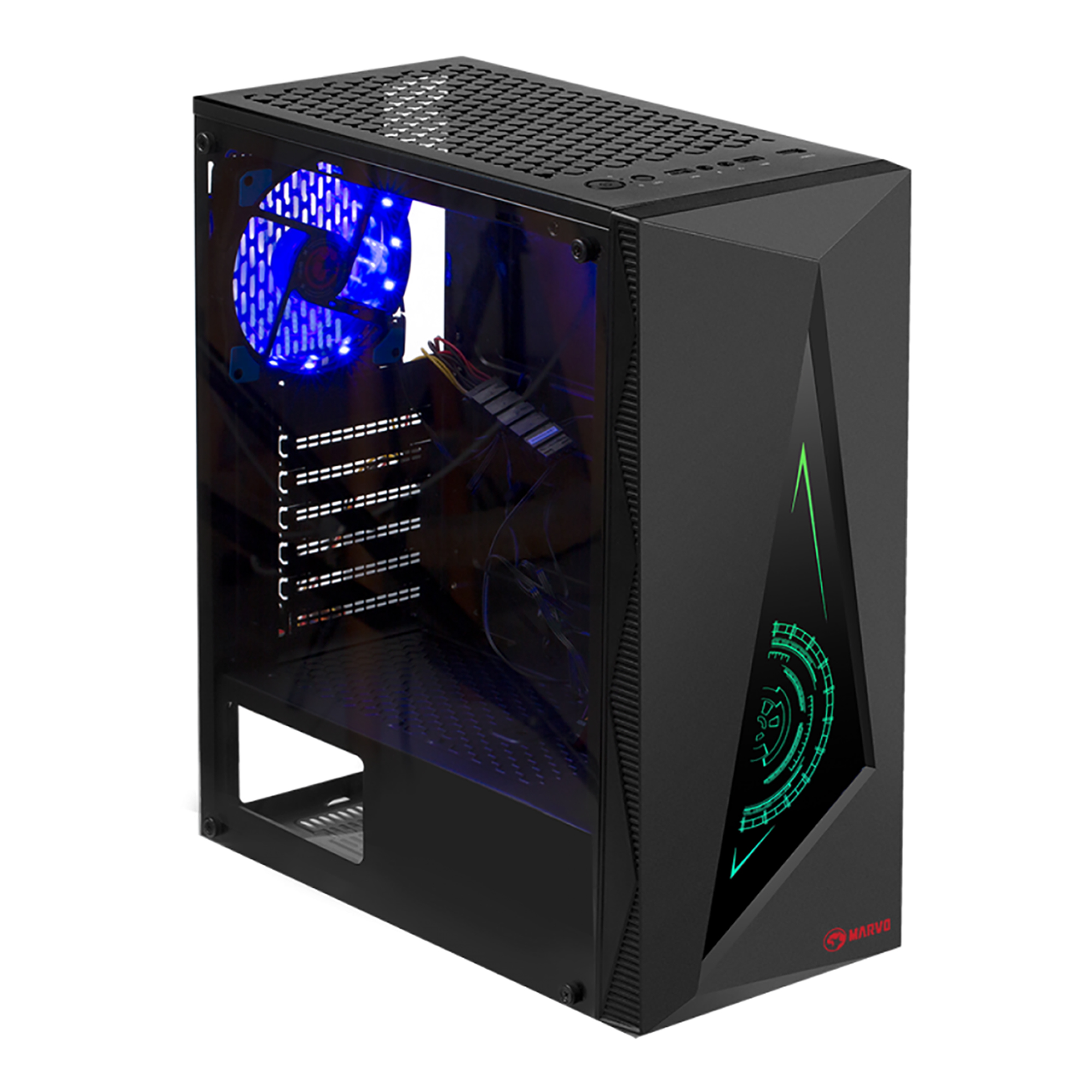 Gabinete Gaming Marvo Ca-119 Panel RGB Mid Tower Atx • GoStore