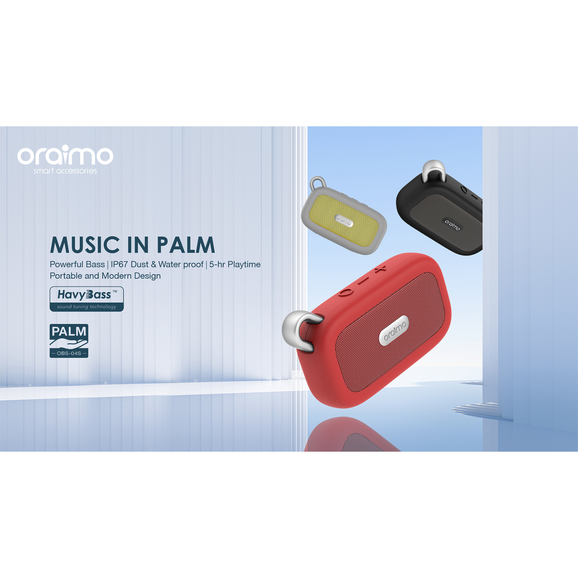 Parlante Inalámbrico Palm Oraimo Ip67 Bluetooth • GoStore