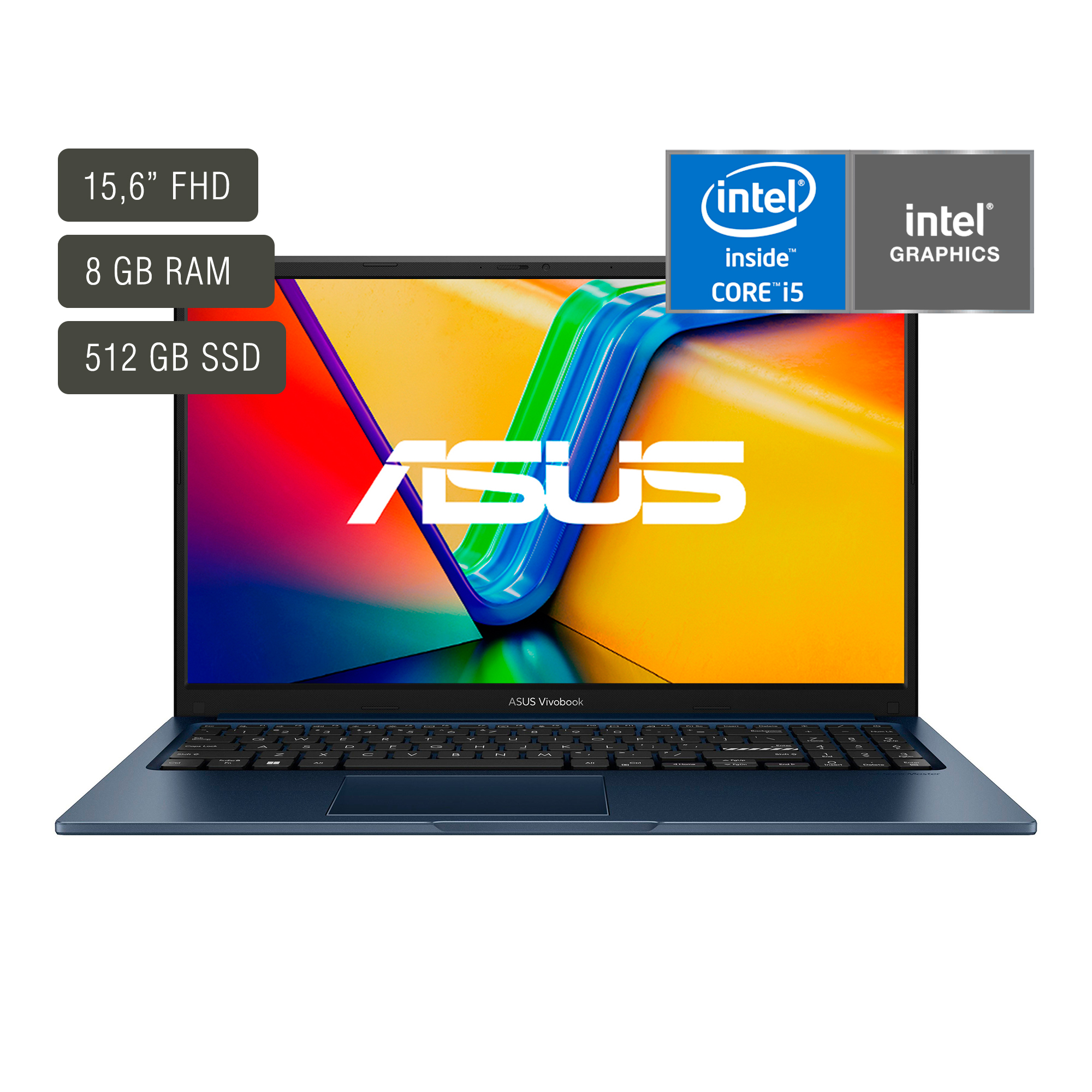 Notebook Asus Vivobook/ 15,6''/ Core I5/ 8gb/ 512gb/ Win11 Pro • GoStore