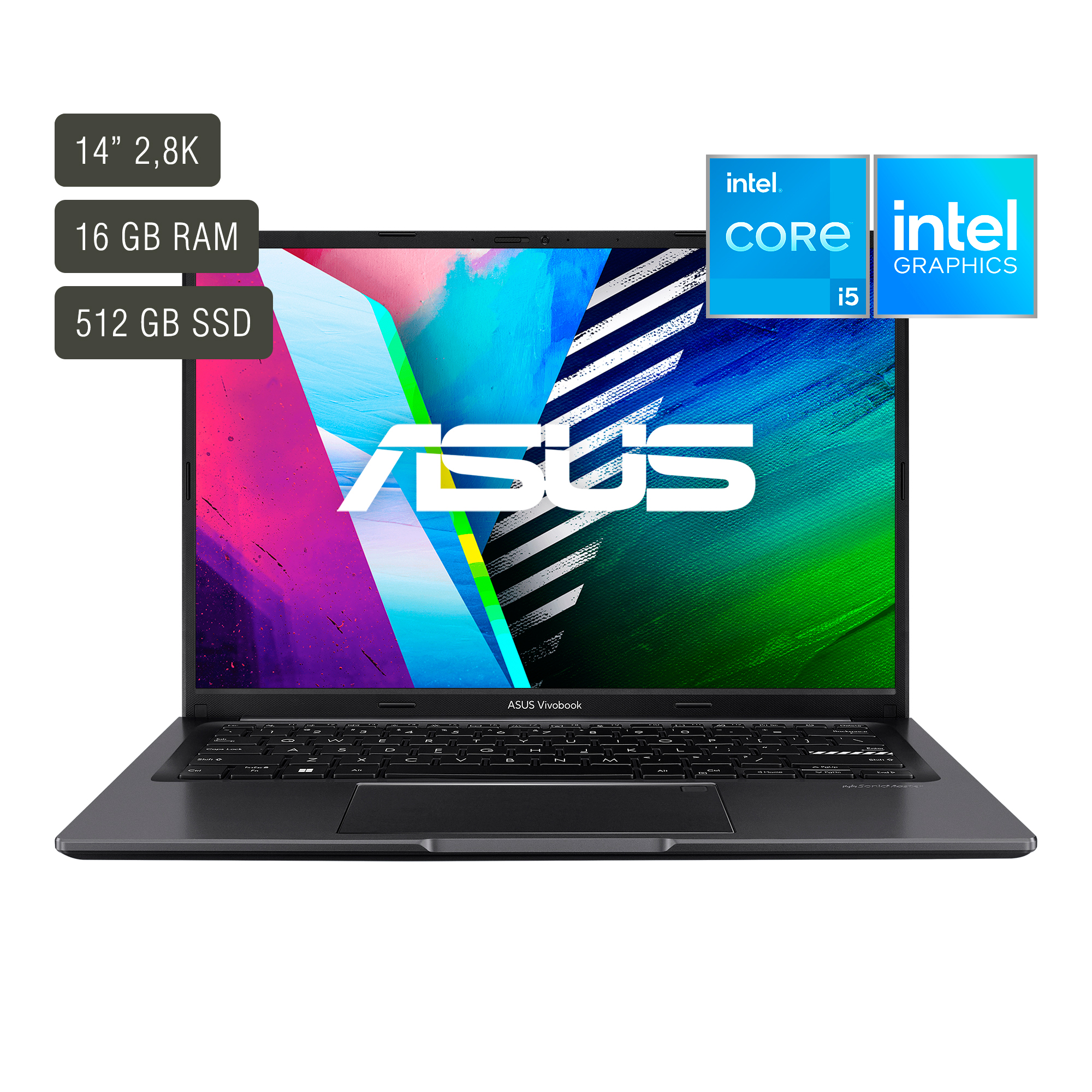 Notebook Asus Vivobook 14'' Oled / Core I5 / 16gb / 512gb / Win11 • GoStore