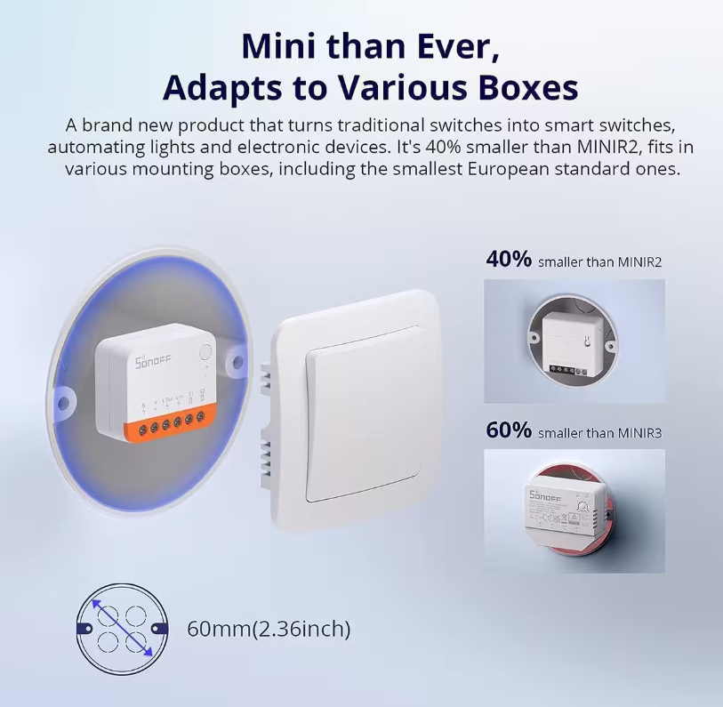 Interruptor Inteligente WiFi Sonoff Mini R4 • GoStore